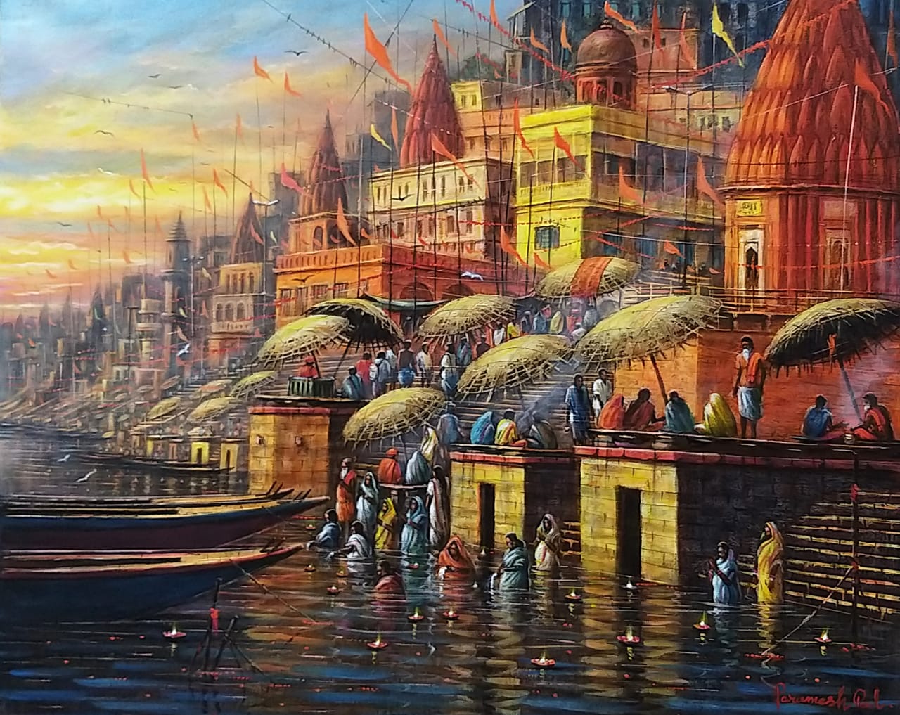 Banaras Painting – Paramesh Paul – Artist